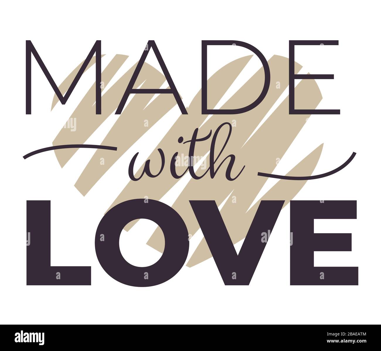 Made with love emblem for handmade production vector Stock Vector Image ...