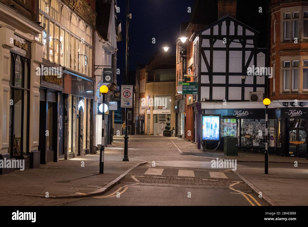 Empty Bridlesmith Gate on a Saturday night during the Coronavirus COVID ...