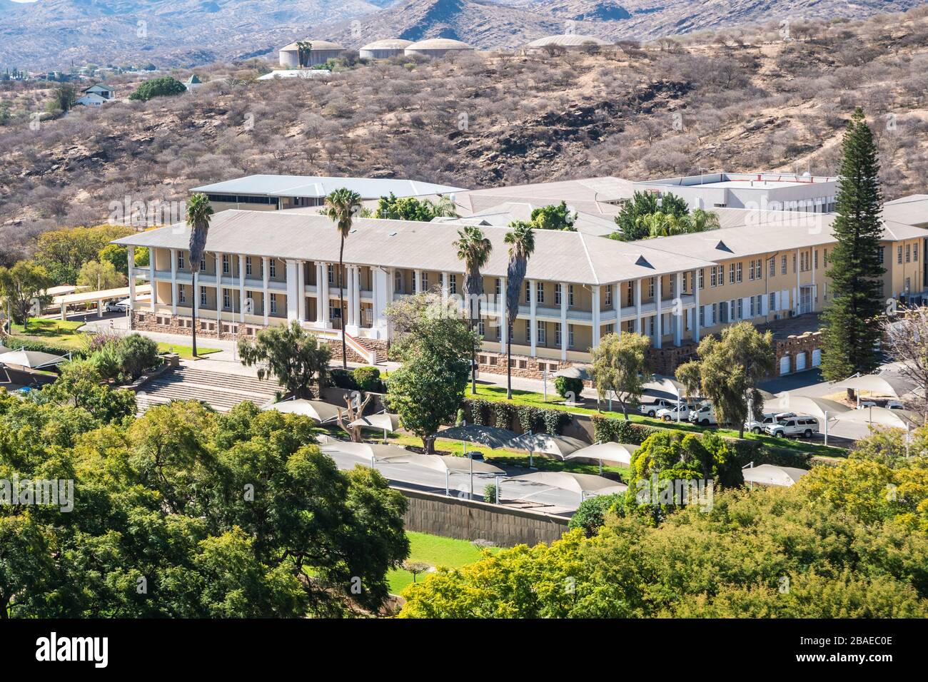 Tintenpalast or Ink Palace Parliament Building Aerial View in Windhoek ...