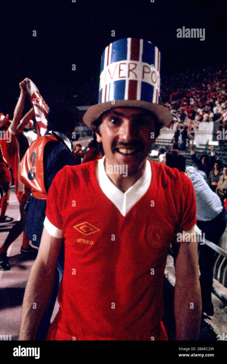 Liverpool's Steve Heighway celebrates winning the European Cup Stock ...