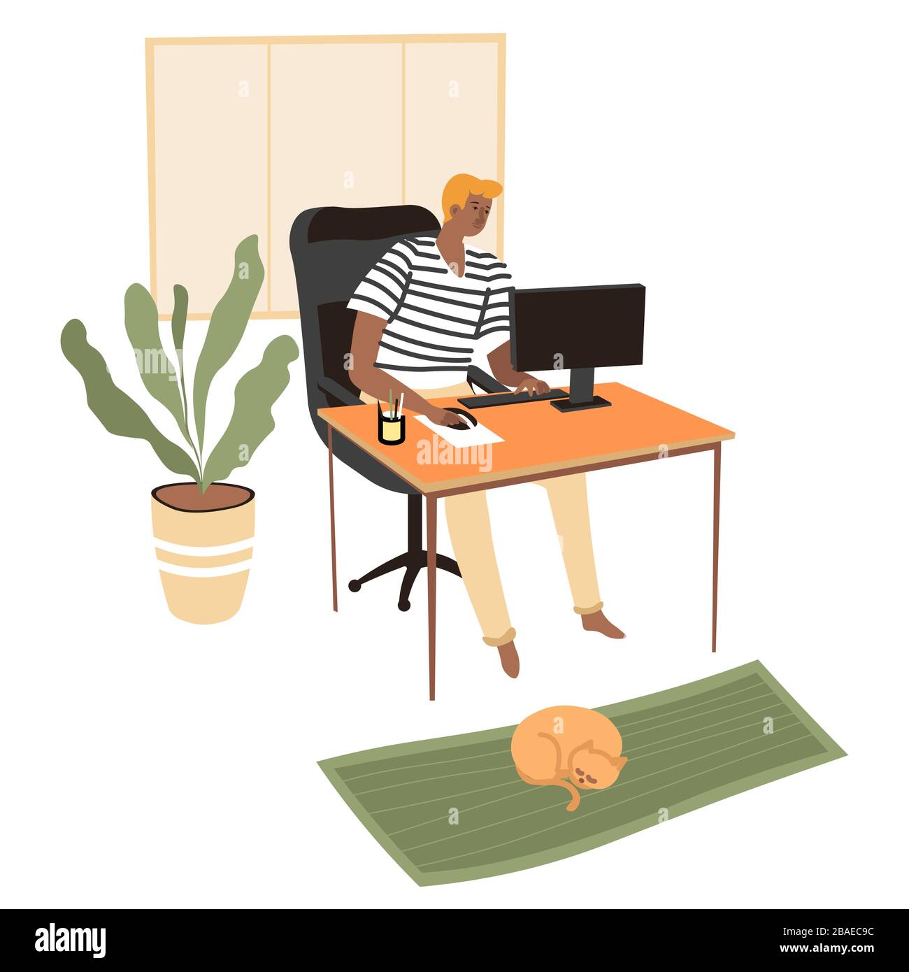 Preparing lessons Stock Vector Images - Alamy