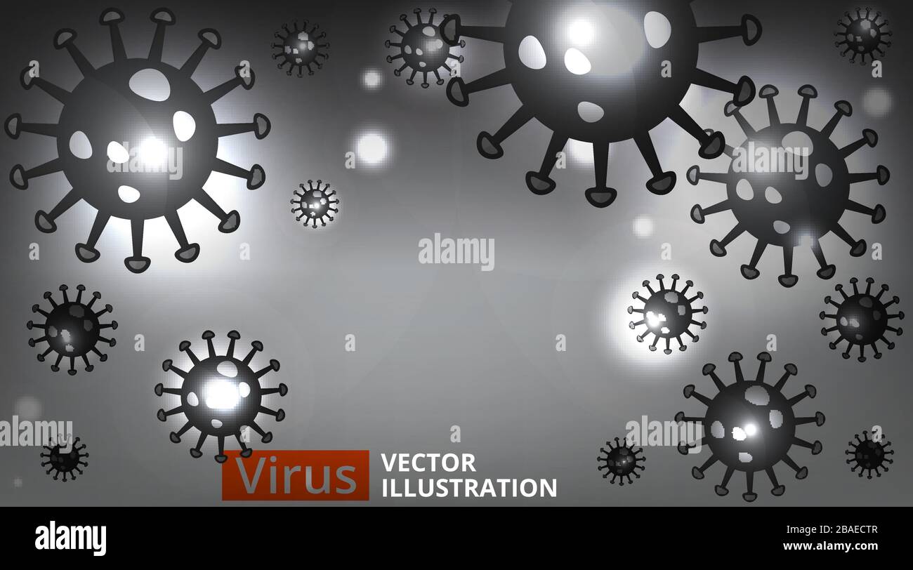 Virus microbe microbiology background. Computer virus, allergy bacteria ...