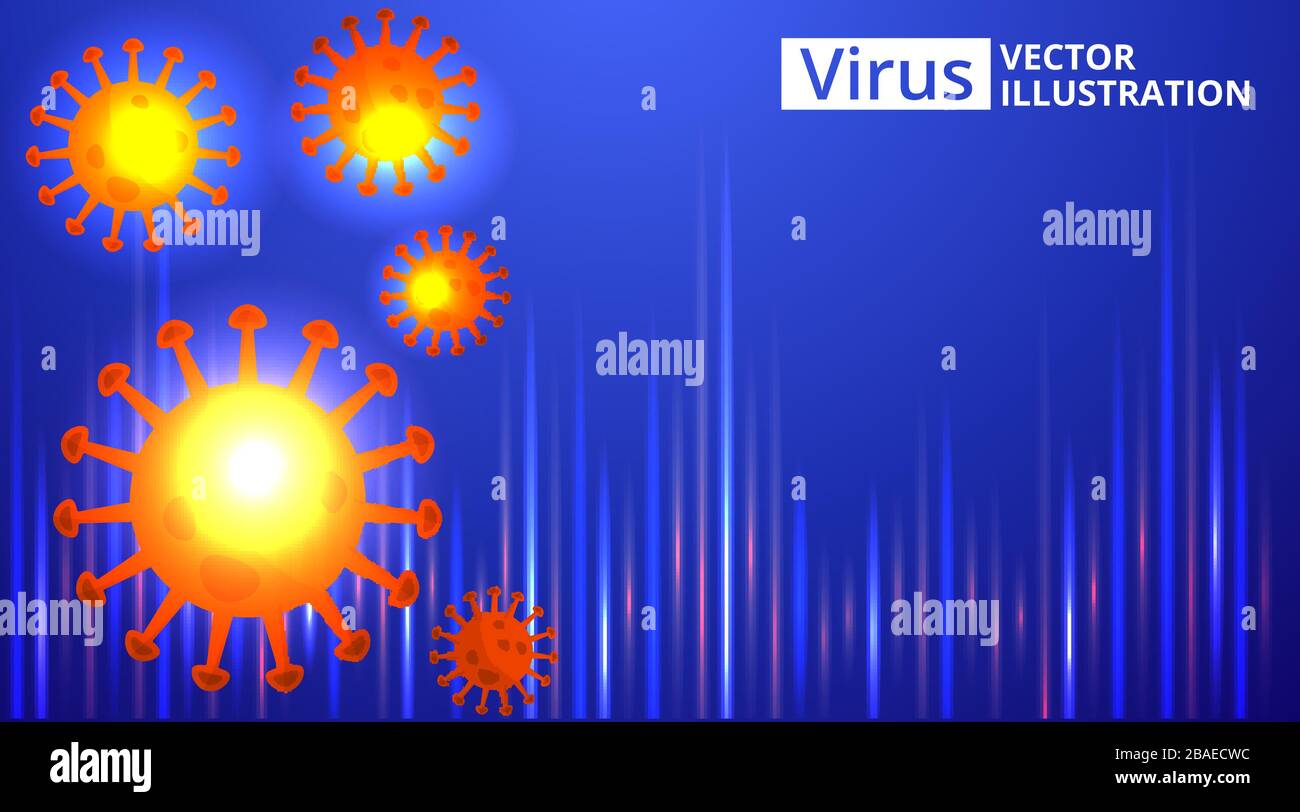 Virus microbe microbiology background. Computer virus, allergy bacteria ...