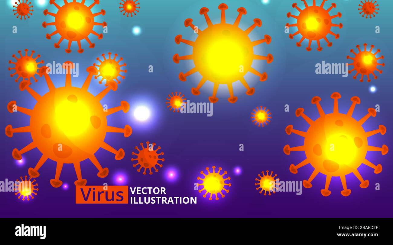 Virus microbe microbiology background. Computer virus, allergy bacteria ...