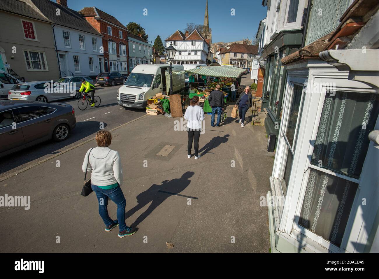 Thaxted, UK. 27th Mar, 2020. Thaxted Essex UK. Market day during ...