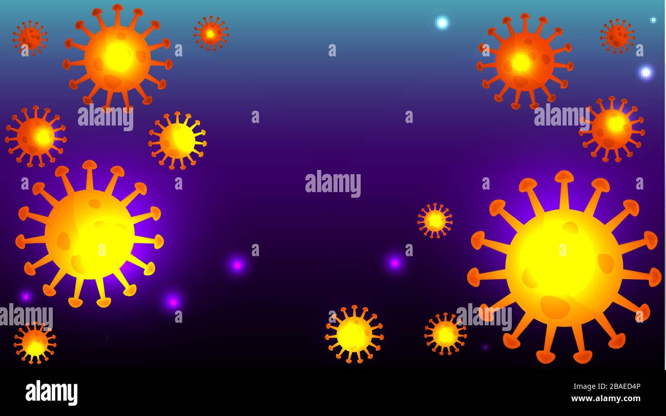 Virus microbe microbiology background. Computer virus, allergy bacteria ...