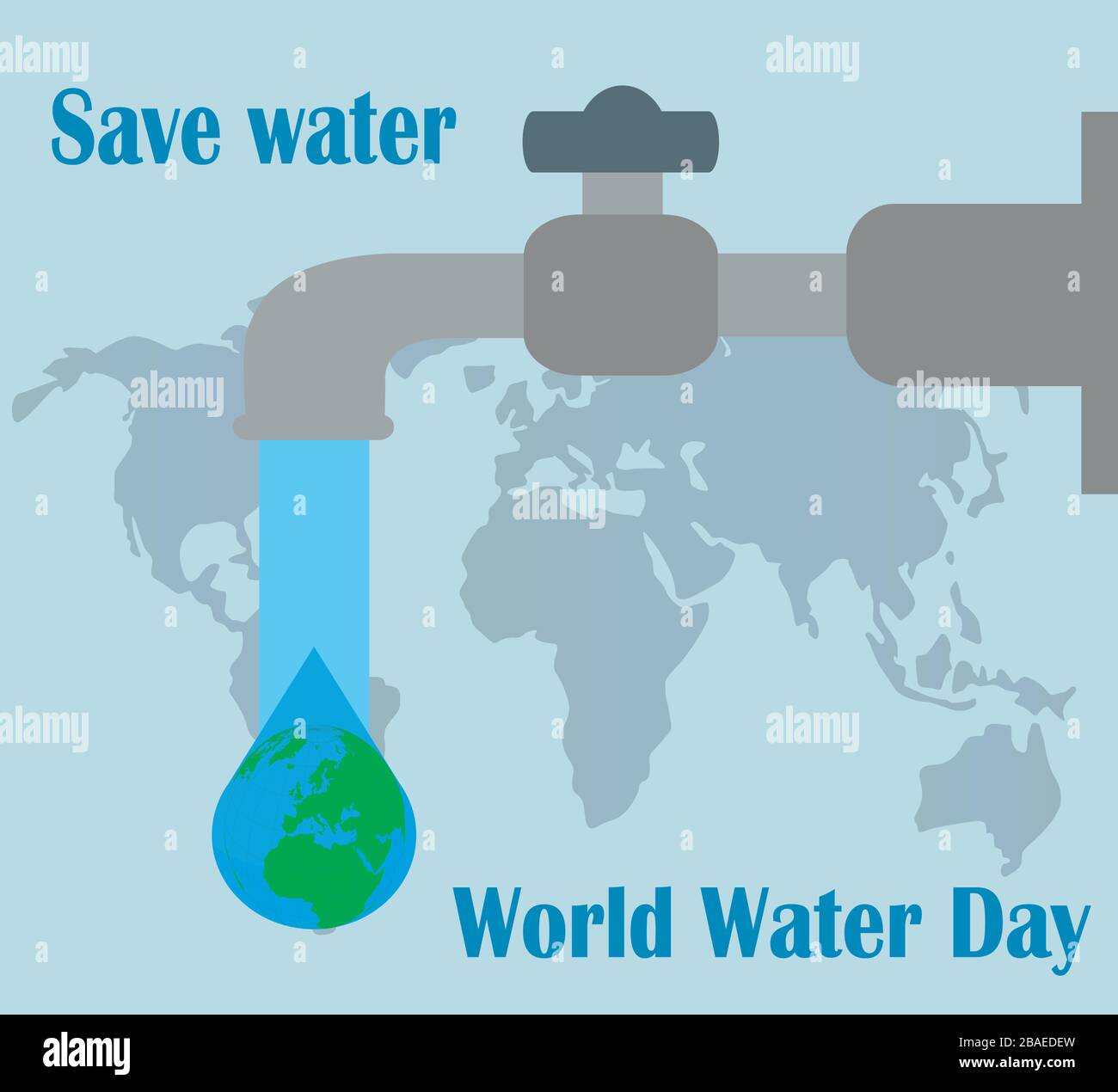 World Water Day, save water vector illustration Stock Vector Image ...
