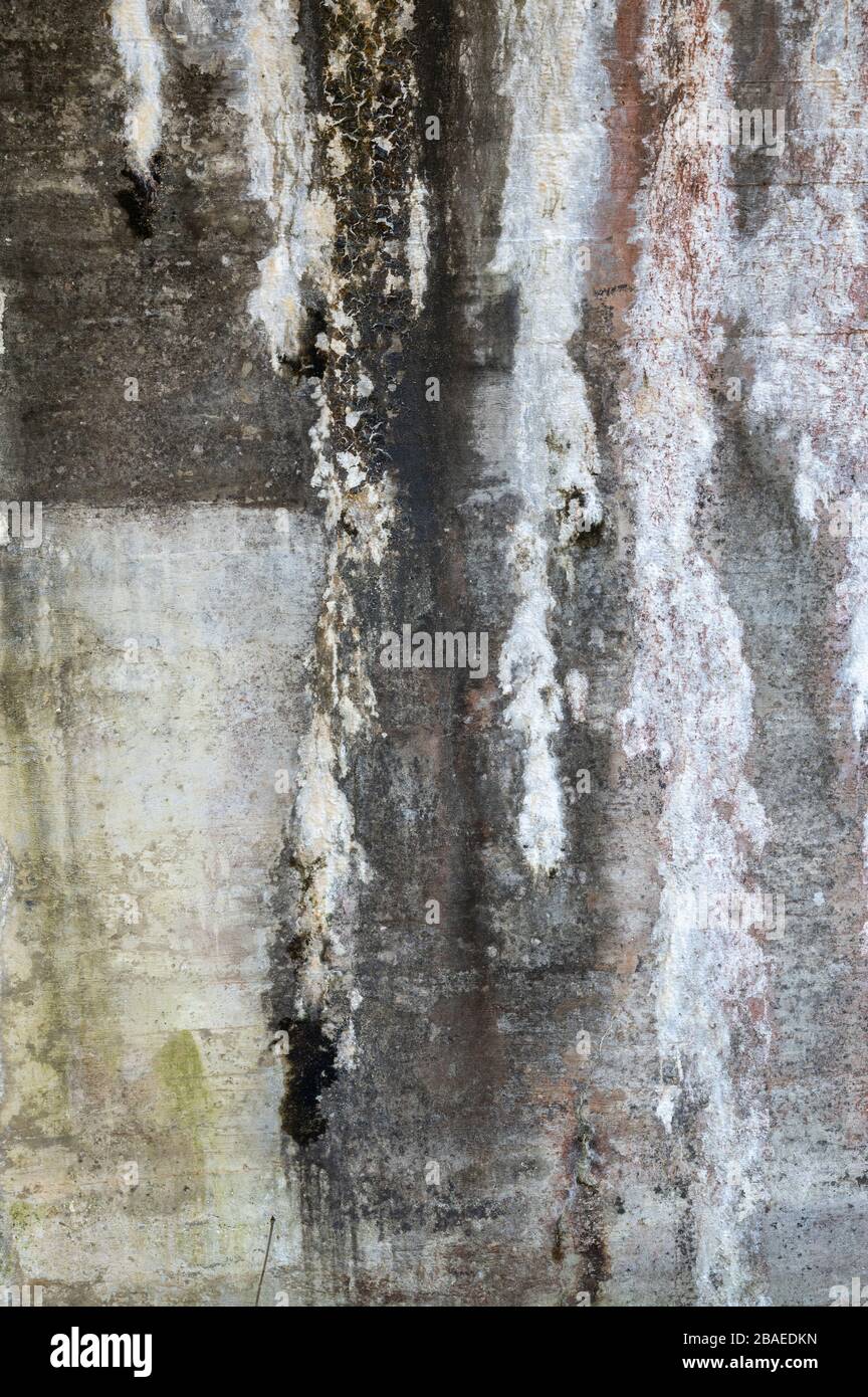 Abstract image of a grimy concrete wall in a railway underpass Stock ...