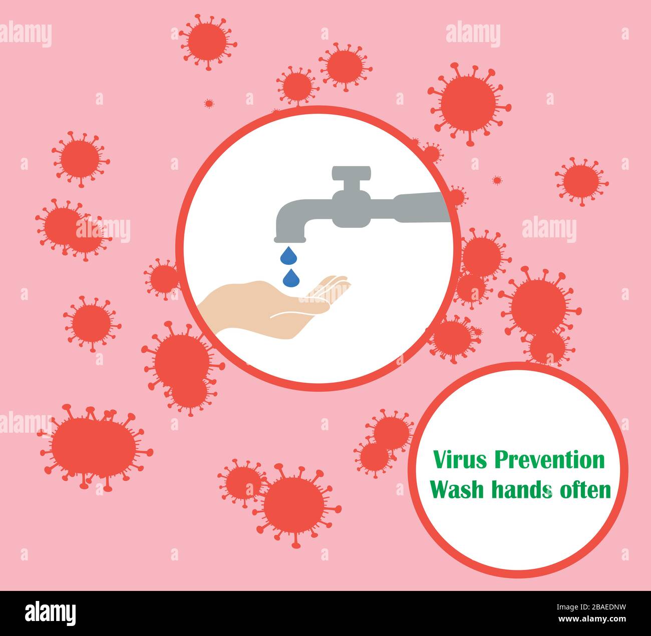 Wash hands frequently and thoroughly - hygiene and prevention against ...