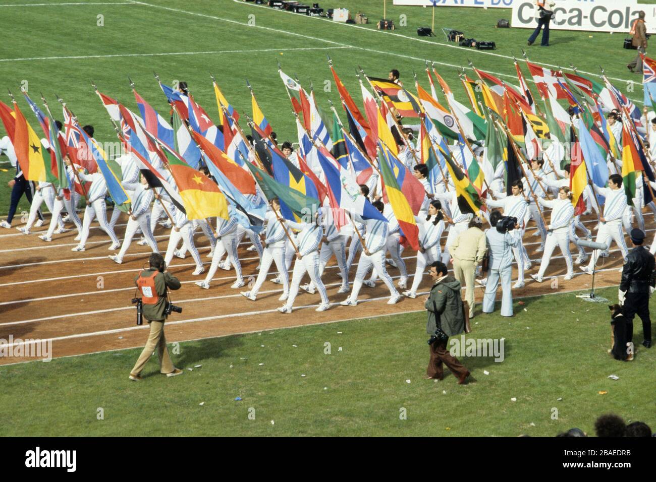 Flag bearers during the opening ceremony Stock Photo - Alamy