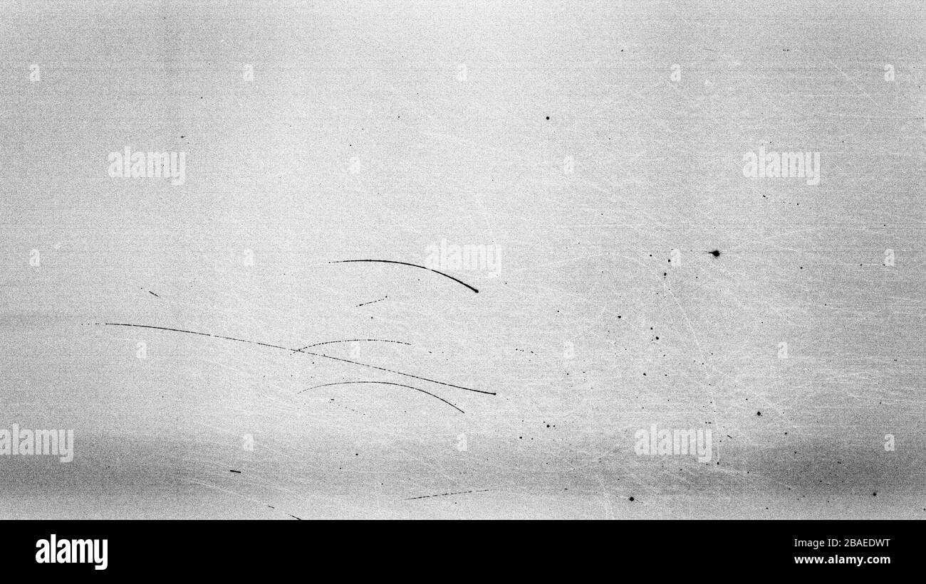 Noisy film frame with heavy scratches, dust and grain. Abstract old ...
