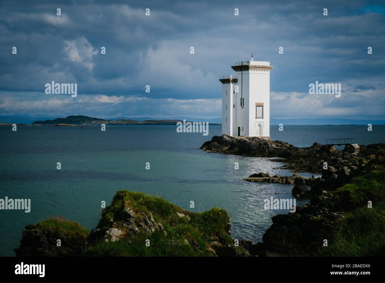 Carraig Fhada Lighthouse on Islay, Scotland, UK Stock Photo - Alamy