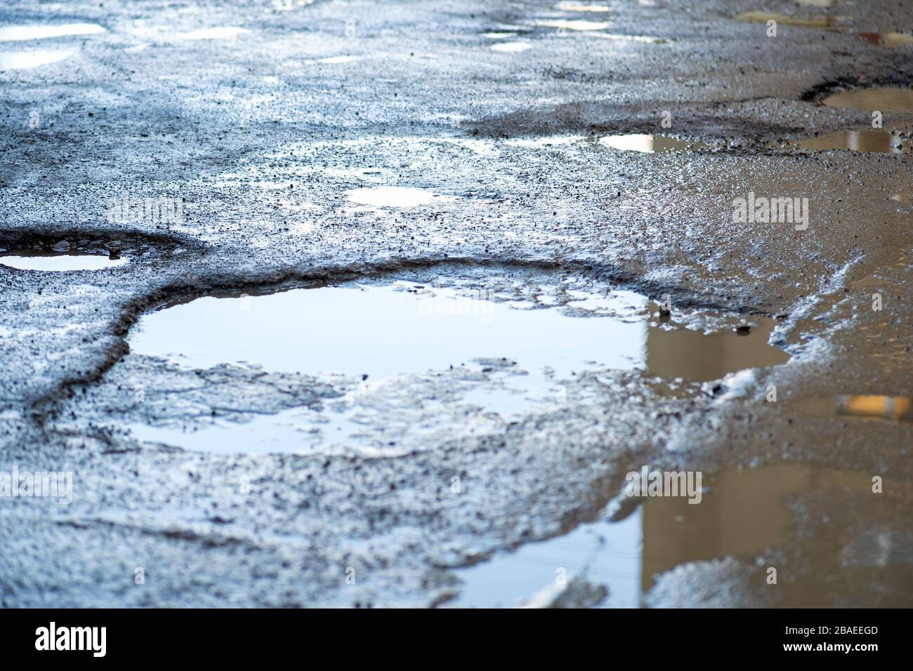 Muddy road pothole bad condition hi-res stock photography and images ...