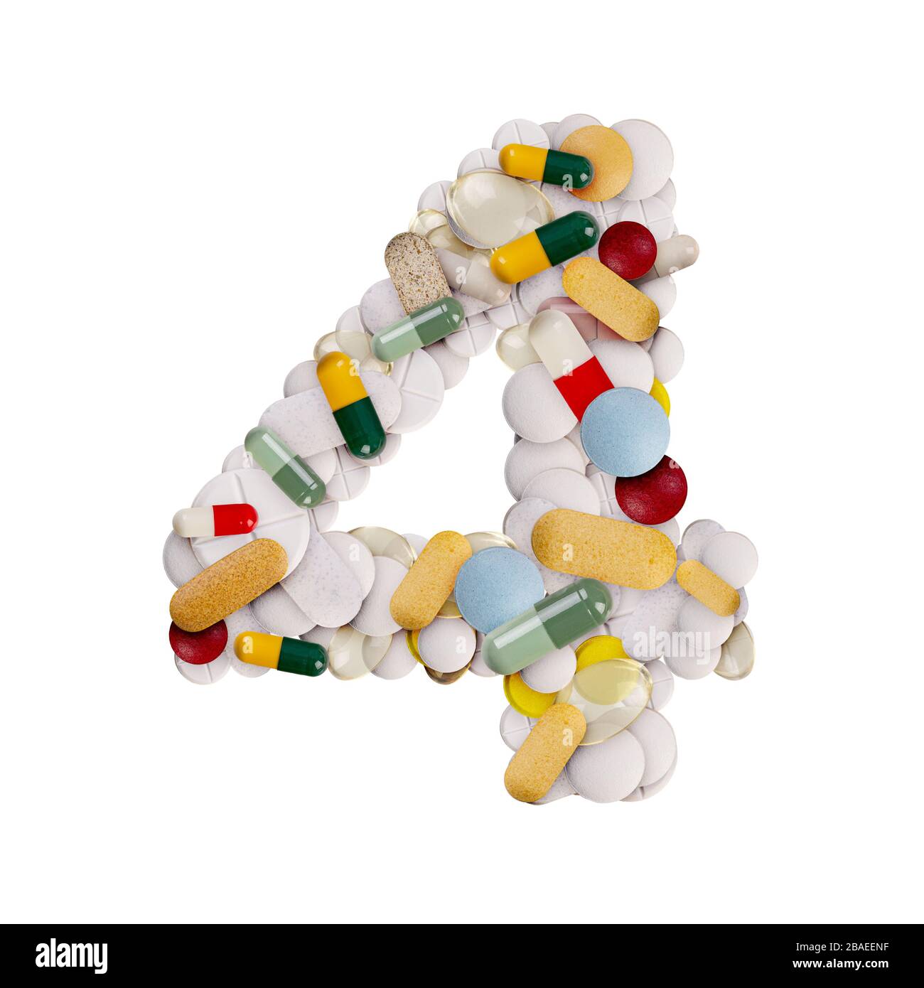 White number four made hi-res stock photography and images - Alamy