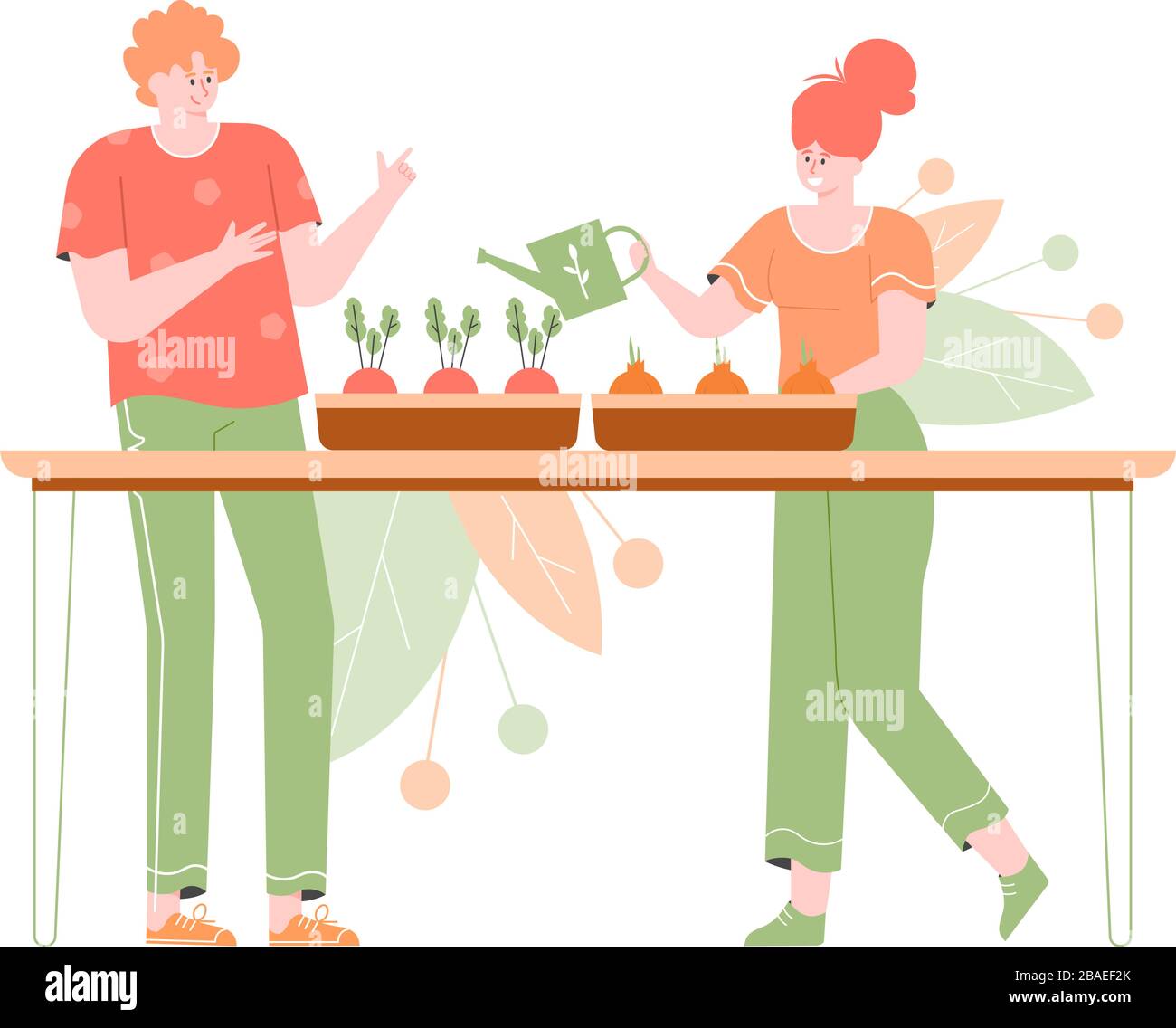 Vegetable pot home garden Stock Vector Images - Alamy