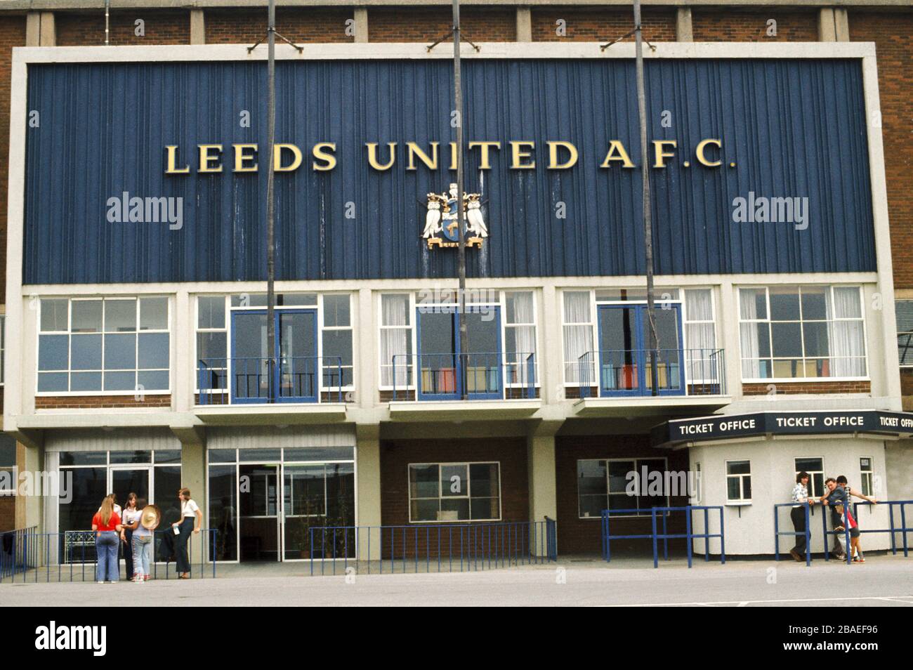 The main entrance to Elland Road, home of Leeds United Stock Photo - Alamy