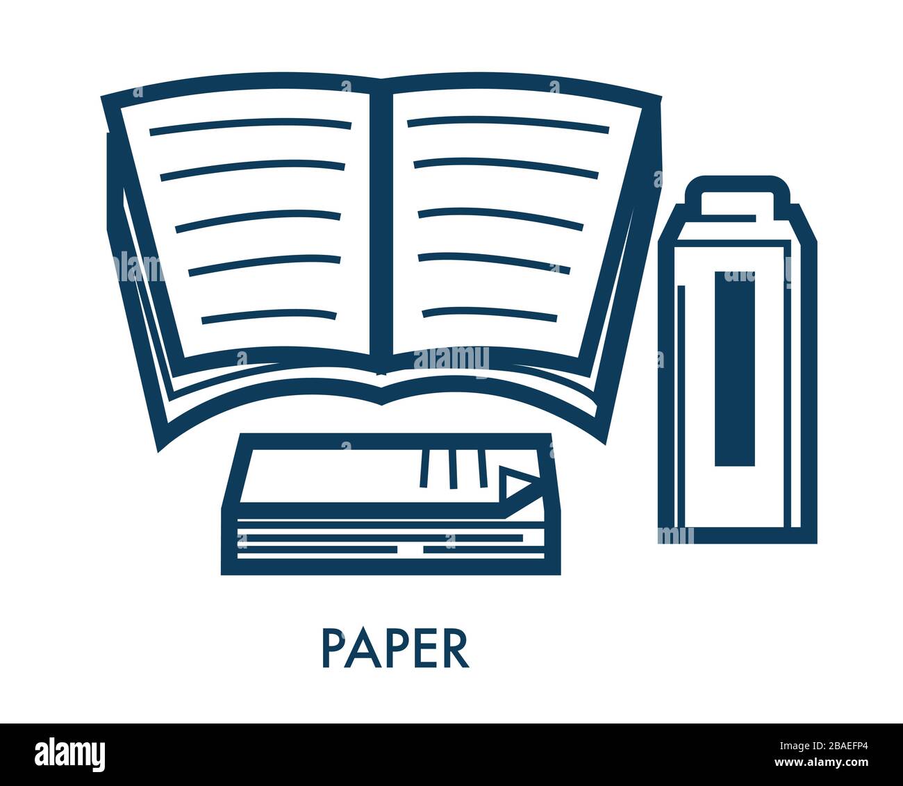 Book recycling Stock Vector Images - Alamy