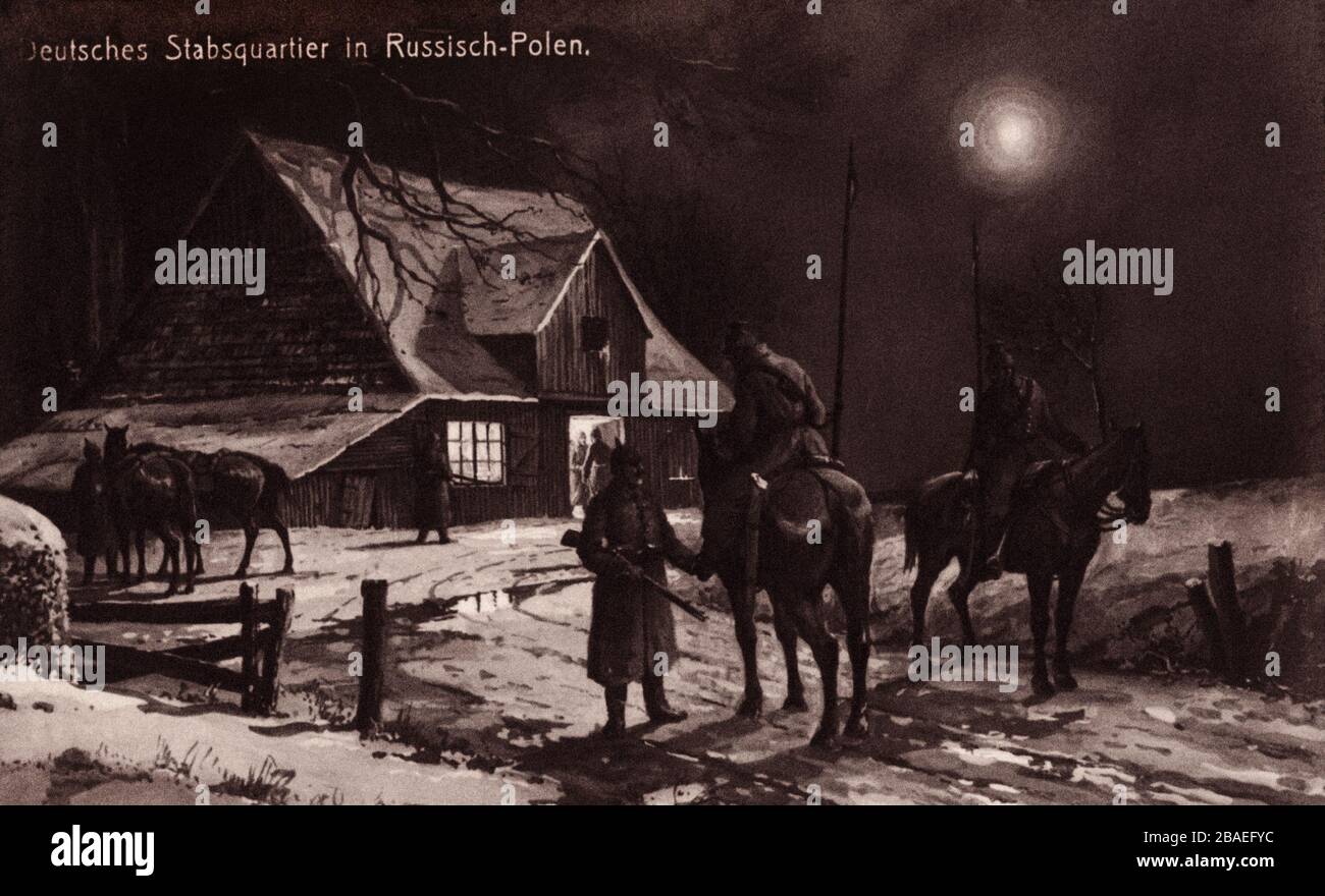 The First World War. Eastern Front. German headquarters in Russian ...