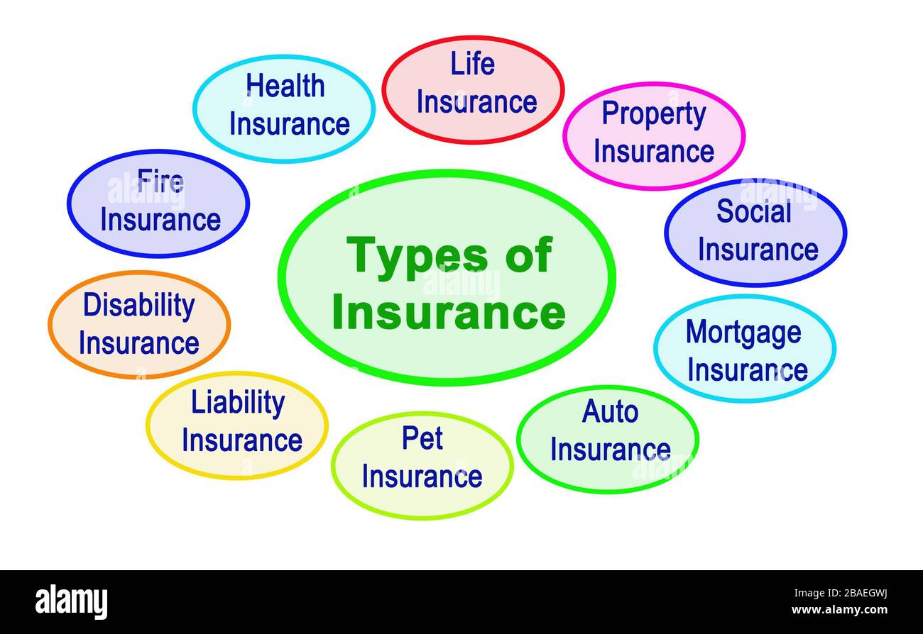 Ten Types of Insurance Stock Photo - Alamy