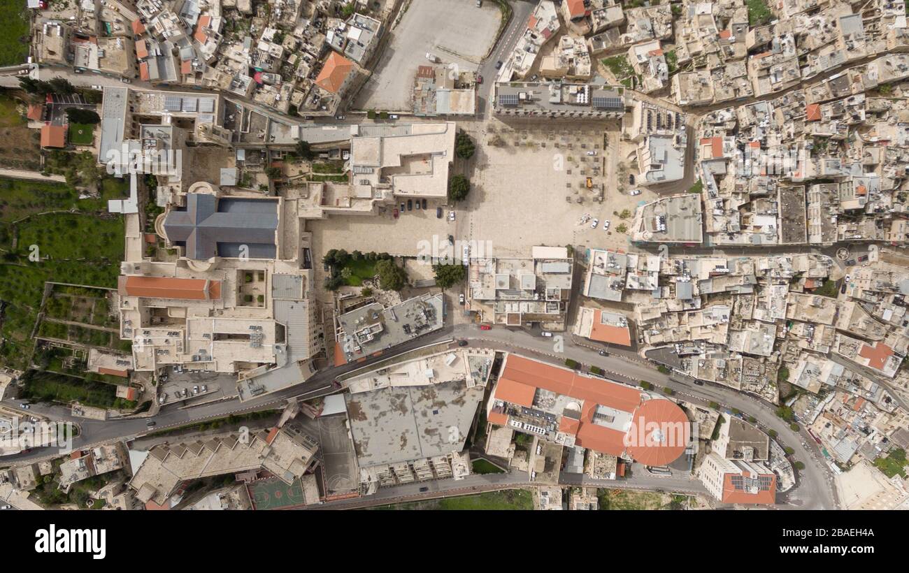 Bethlehem. 27th Mar, 2020. Aerial photo taken on March 27, 2020 shows a ...