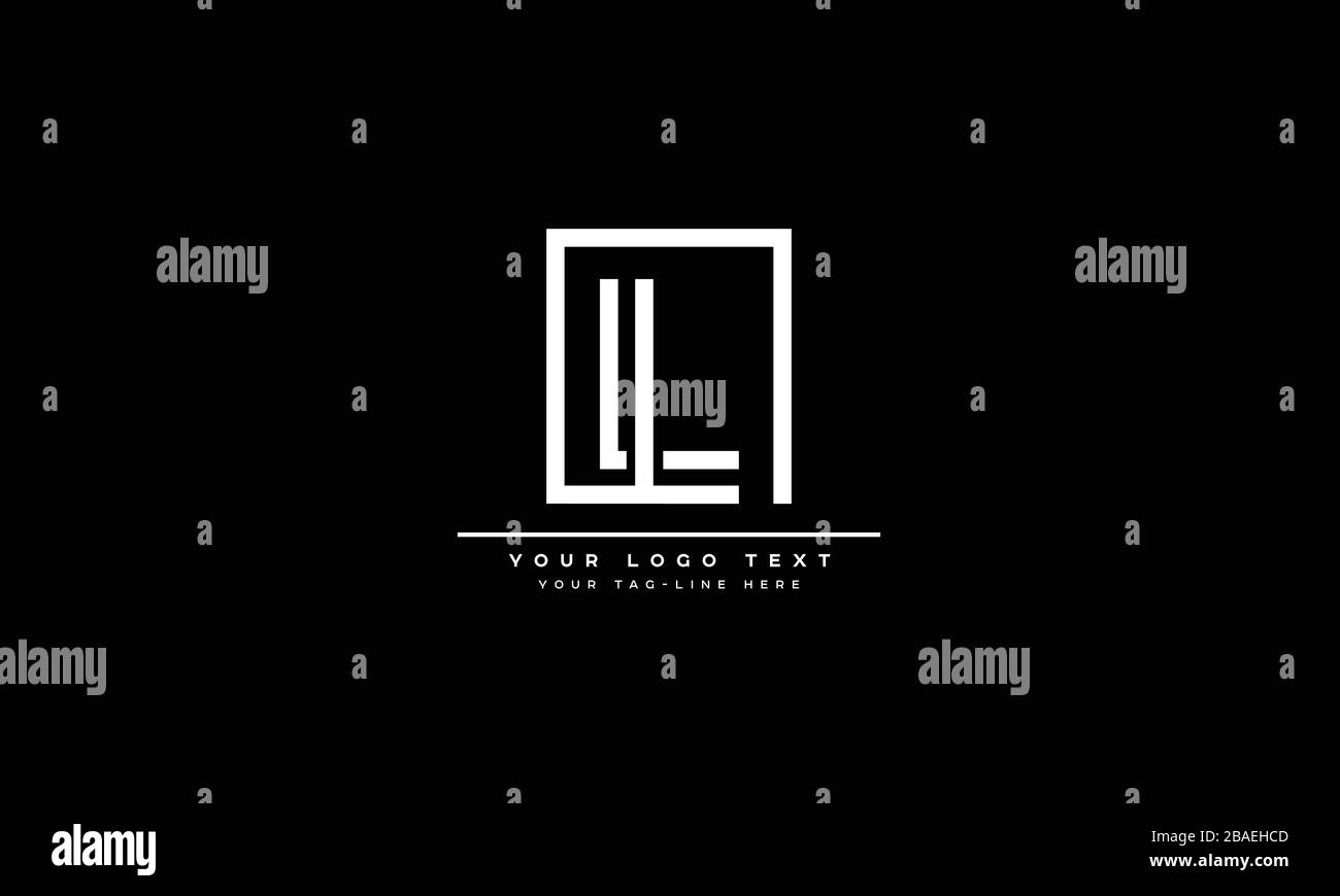 Abstract Letter L, LL alphabet Logo Design Stock Vector Image & Art - Alamy