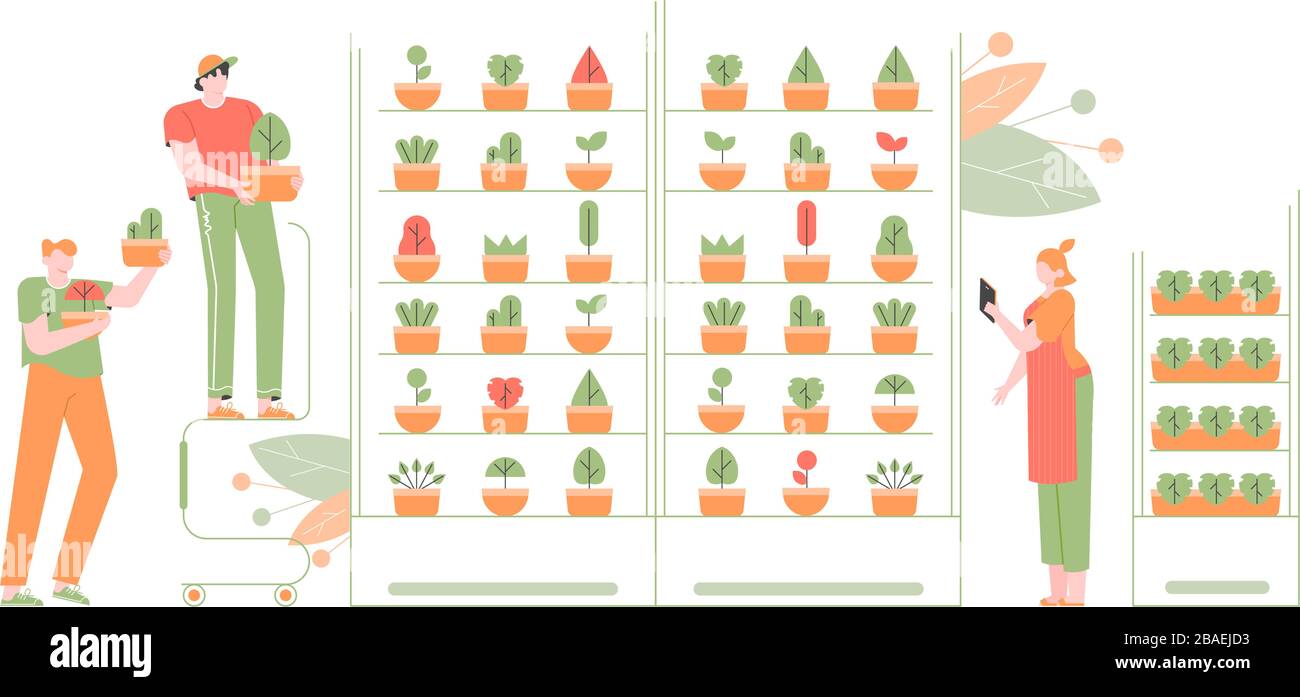 Vertical garden system Stock Vector Images - Alamy