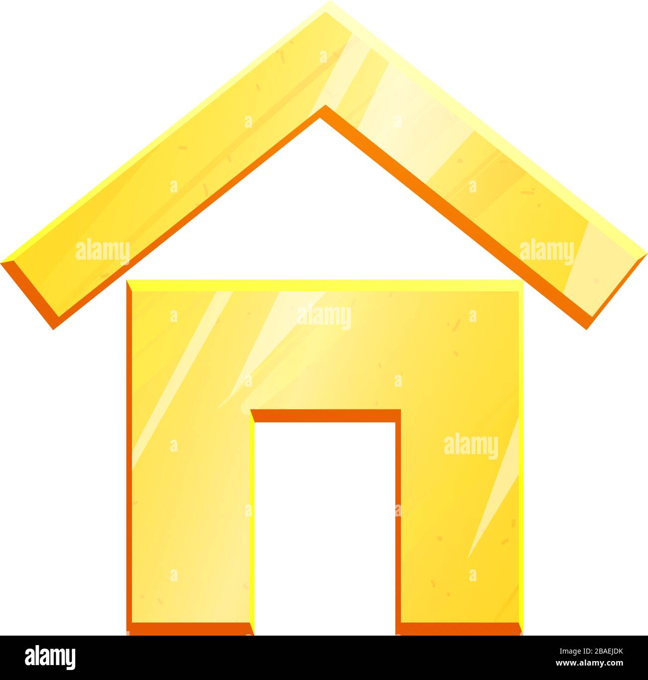 Gold icon on white Stock Vector Images - Alamy