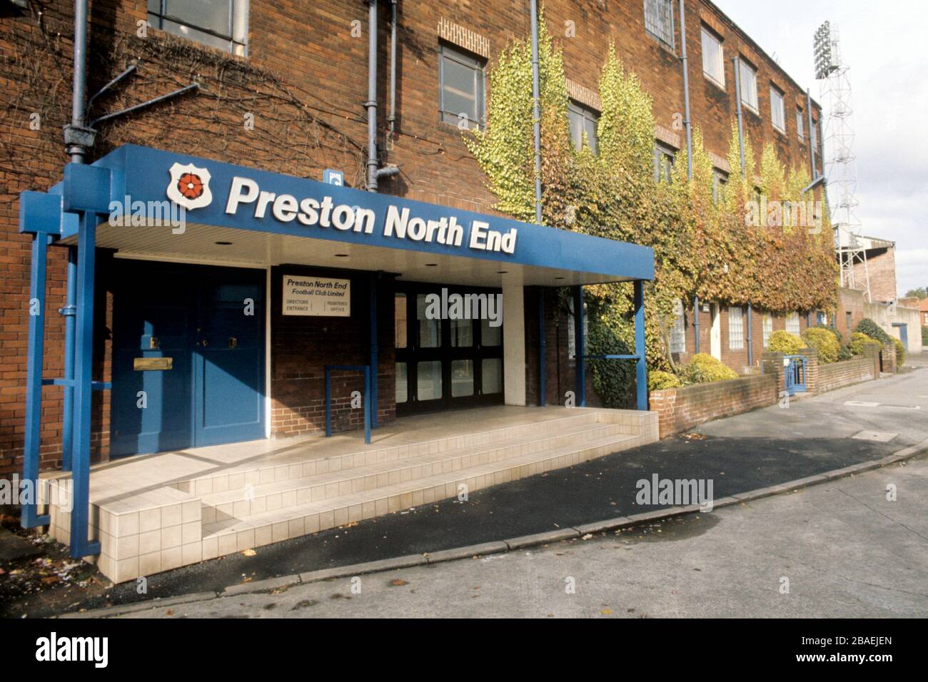 Exterior view of Deepdale, home of Preston North End Stock Photo - Alamy