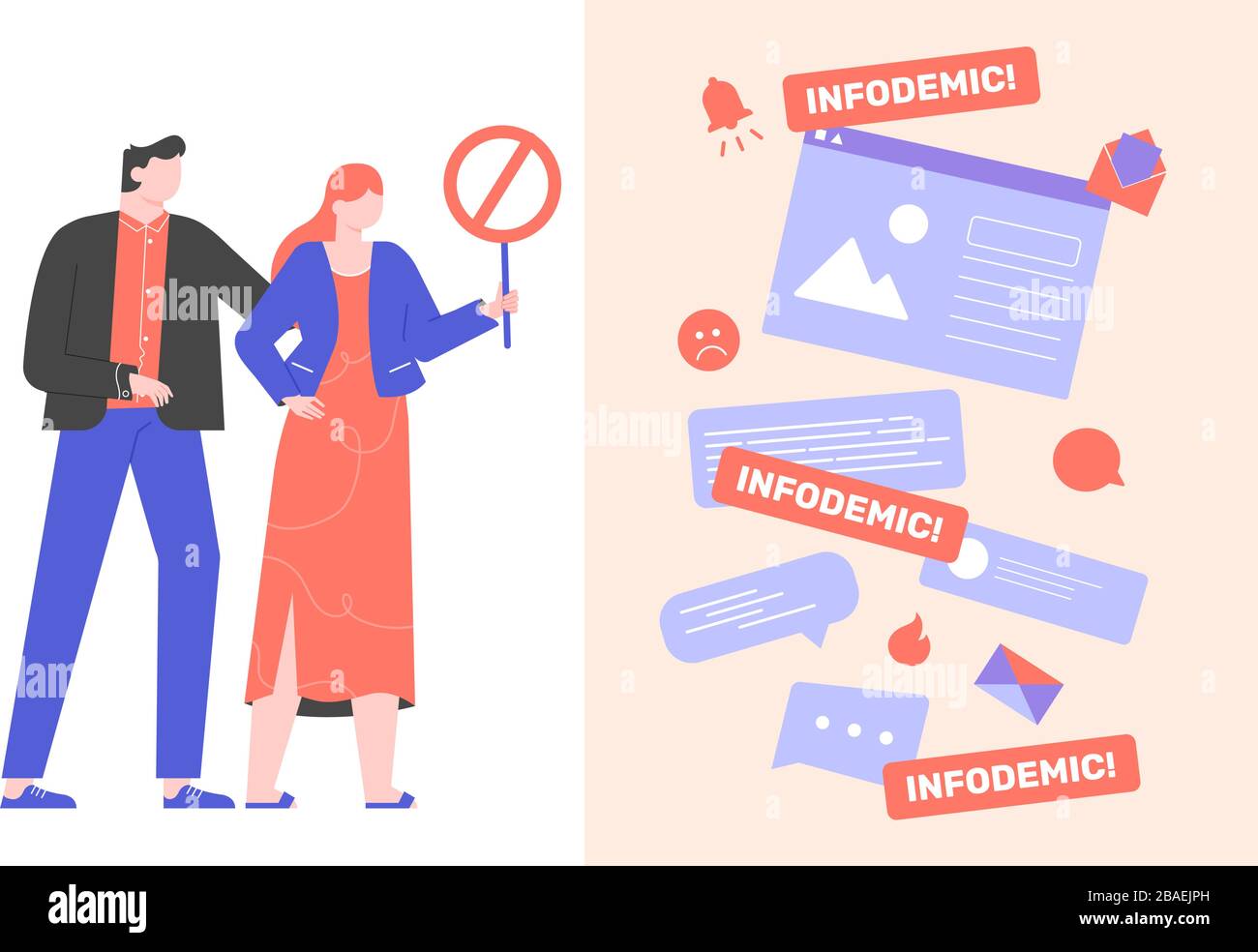 Infodemic during a virus pandemic Stock Vector Image & Art - Alamy