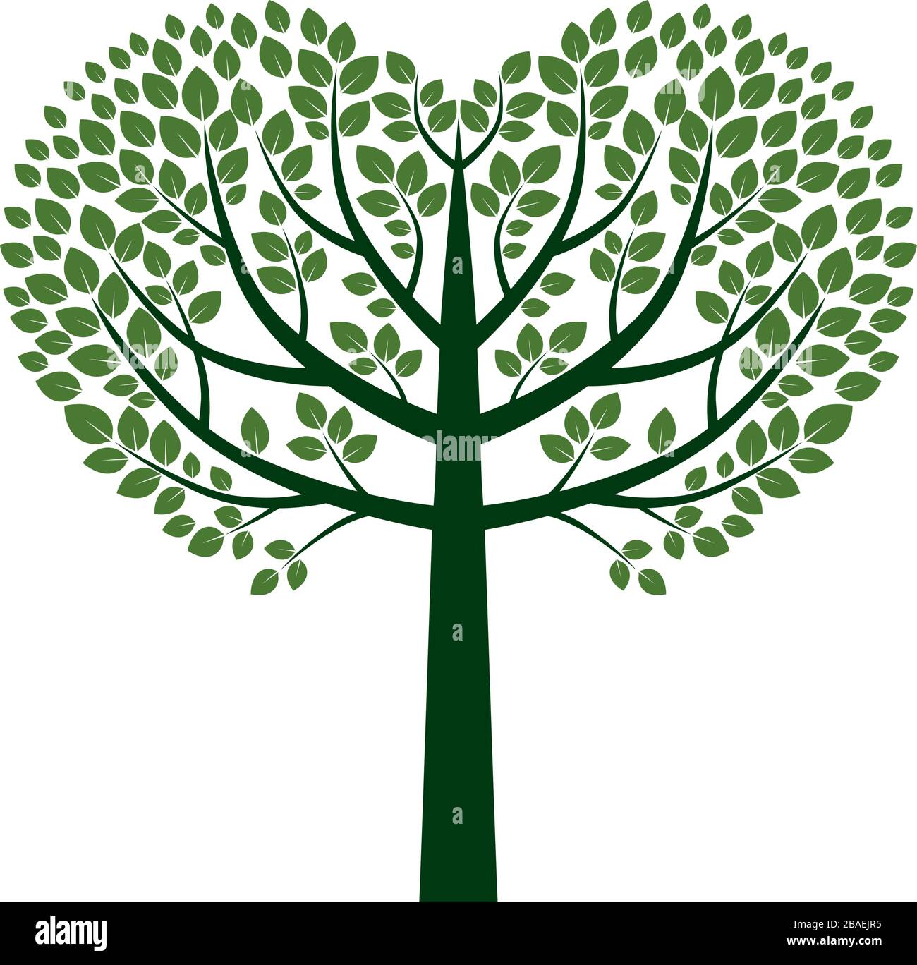 Green Tree and Leaves. Vector Illustration Stock Vector Image & Art - Alamy