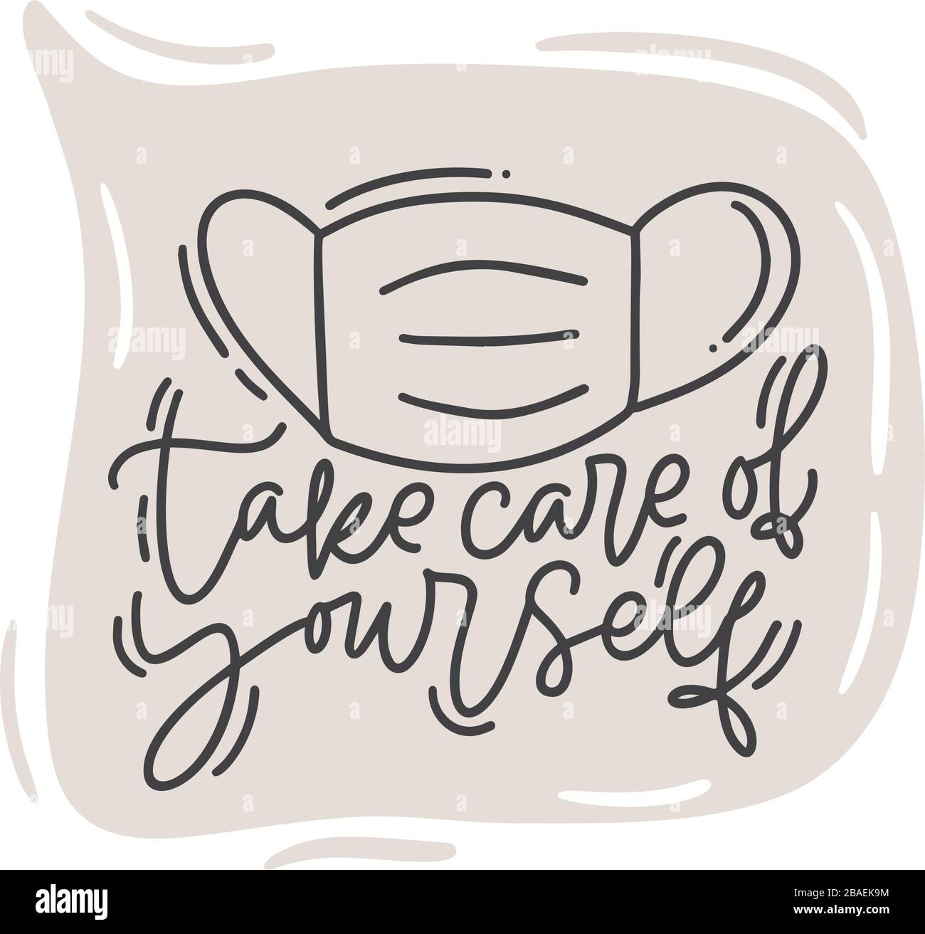 Coronavirus Covid-19, quarantine motivational poster. Vector Sticker ...