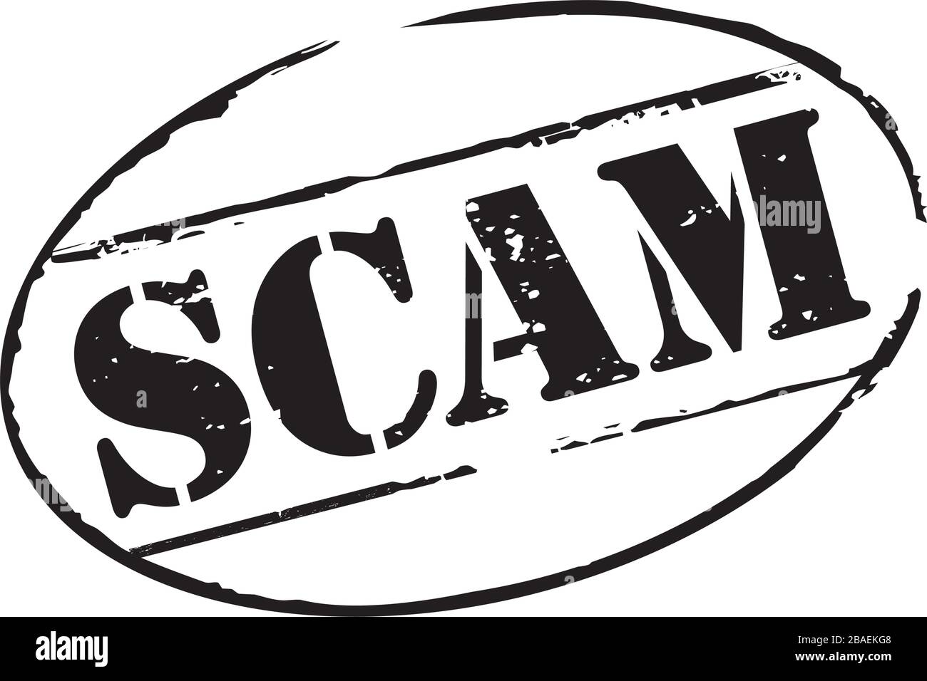 Black grunge stamp and SCAM. Vector Illustration Stock Vector Image ...