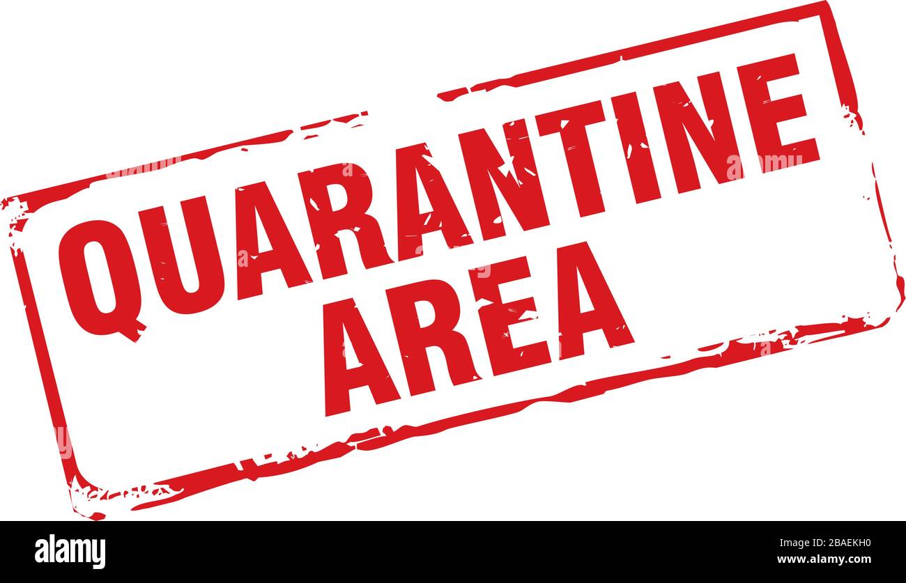 Red stamp QUARANTiNE, Vector Illustration Stock Vector Image & Art - Alamy