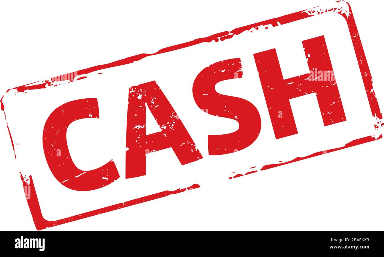 Red grunge stamp and text cash. Vector Illustration Stock Vector Image ...