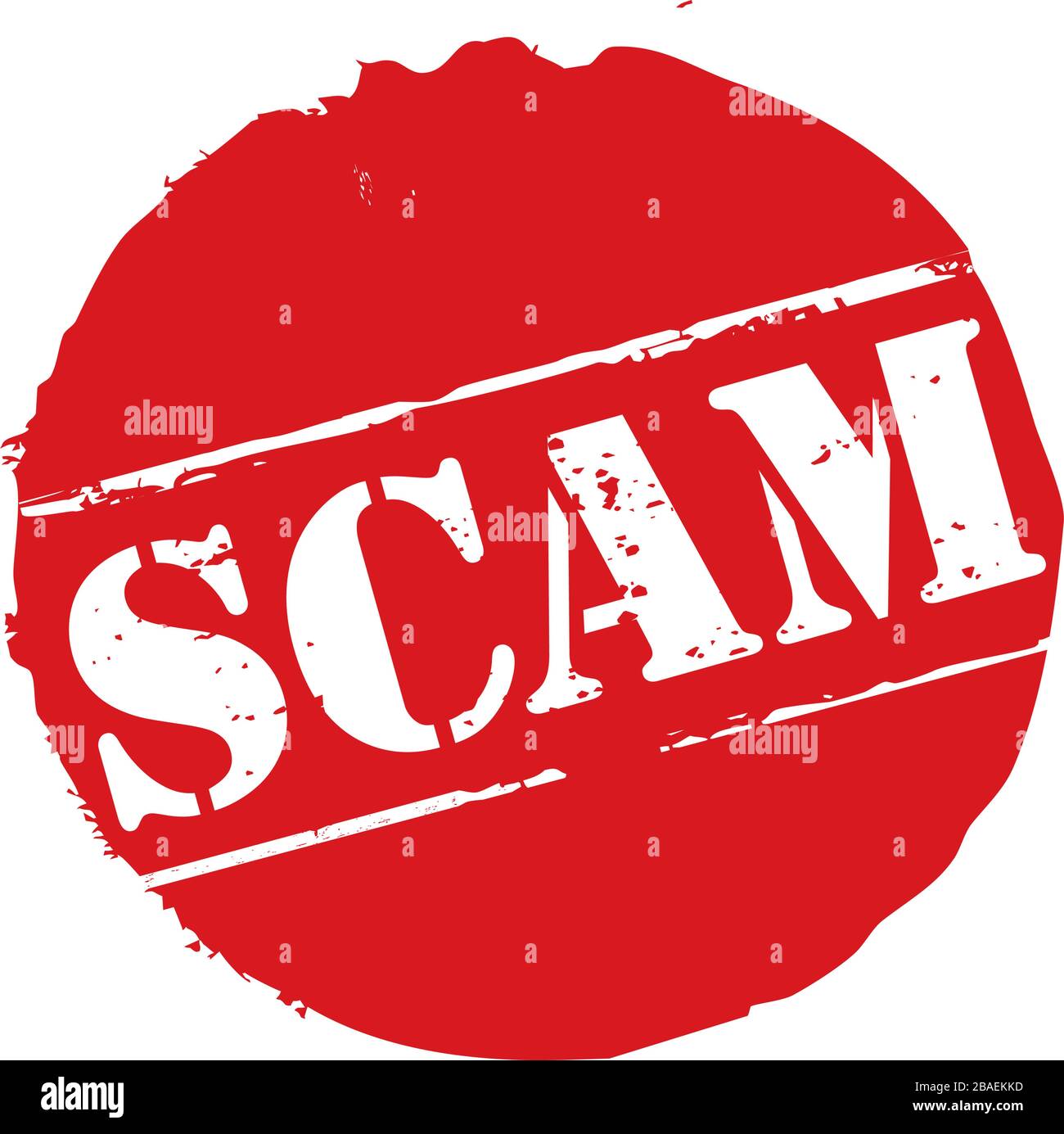 Red rubber stamp and text scam. Vector Illustration and banner Stock ...
