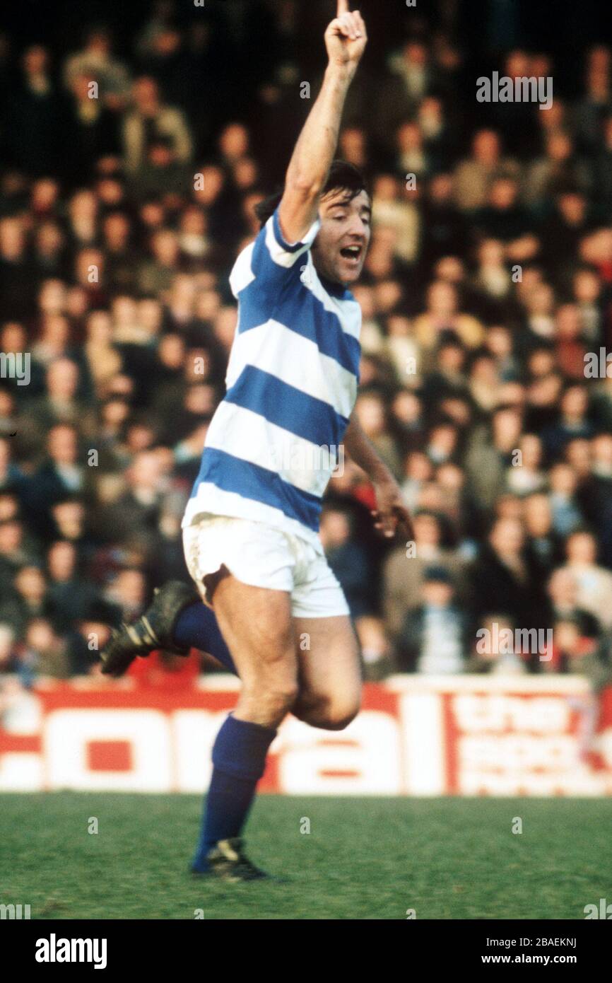 Terry venables of queens park rangers celebrates a goal hi-res stock ...
