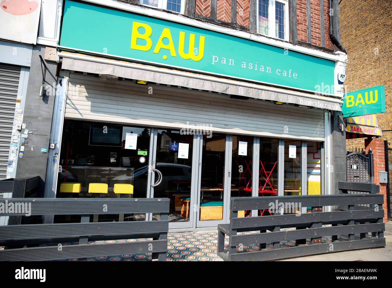 A general view of BAW Pan Asian Cafe in Barnet, London which has ...