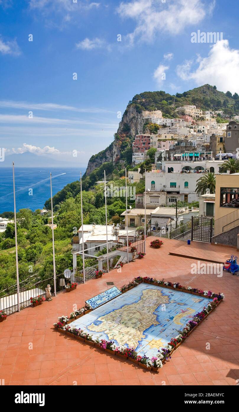 Map of capri italy hi-res stock photography and images - Alamy