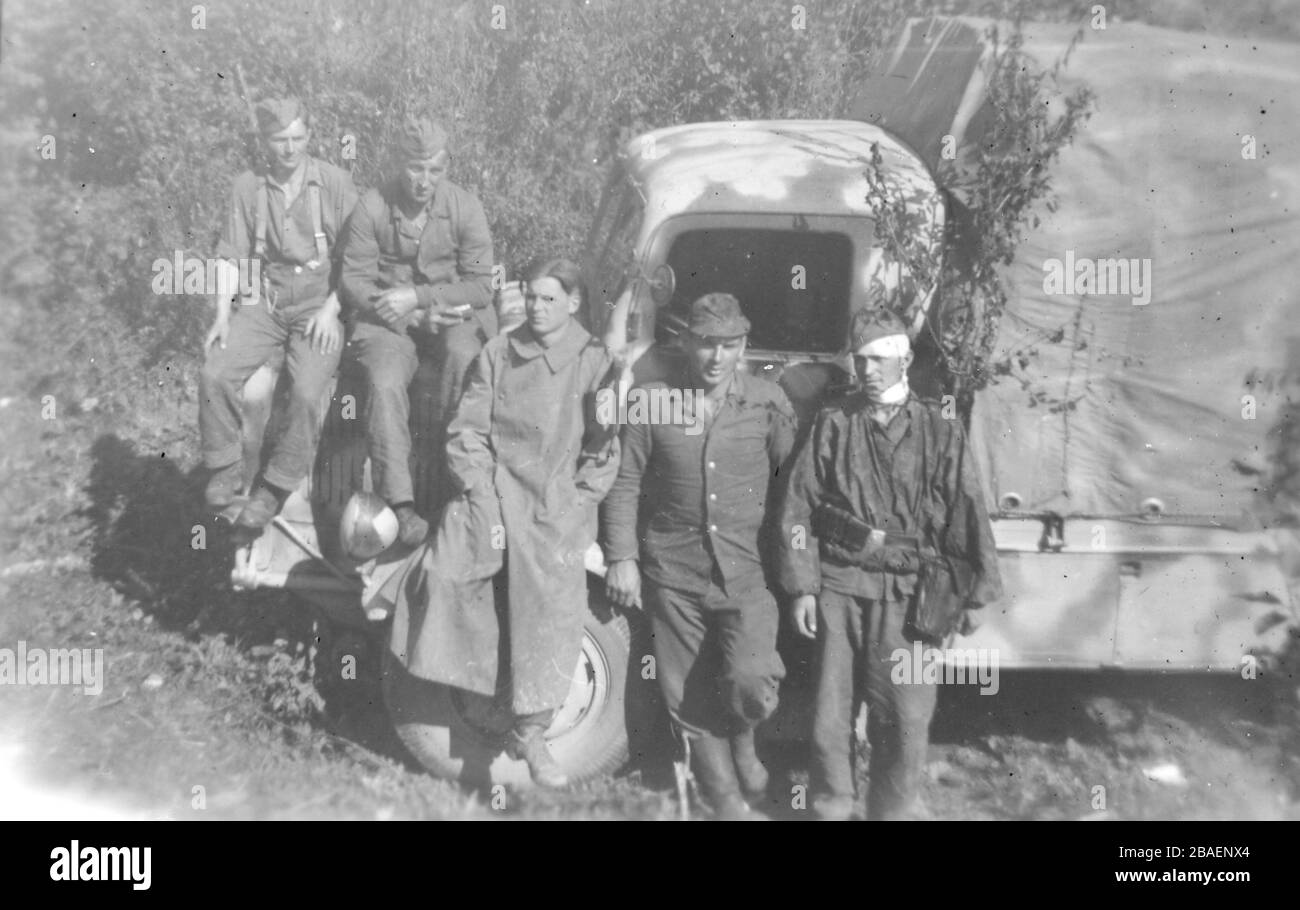 Second World War / WWII Historical photo of german invasion - Waffen SS ...