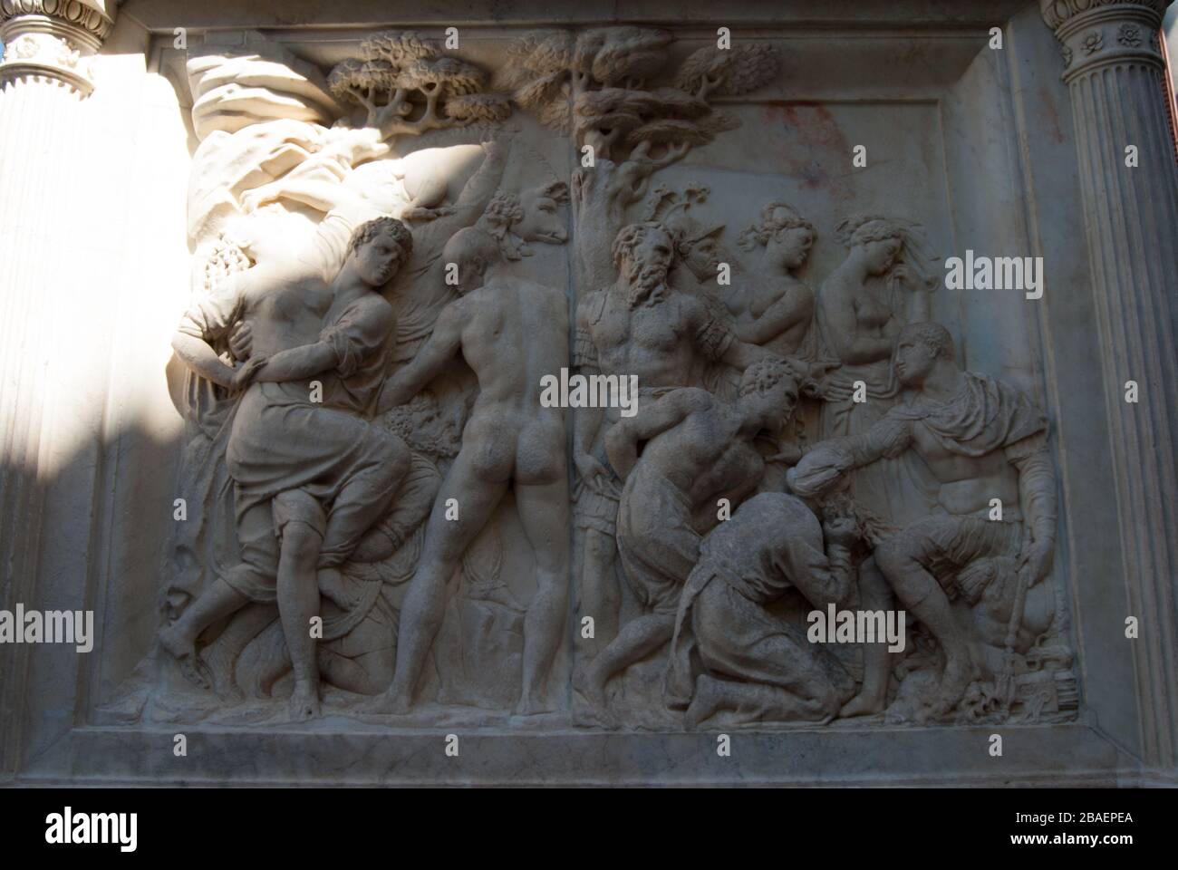 Stone statue in Tuscany - next to the the Basilica of San Lorenzo ...