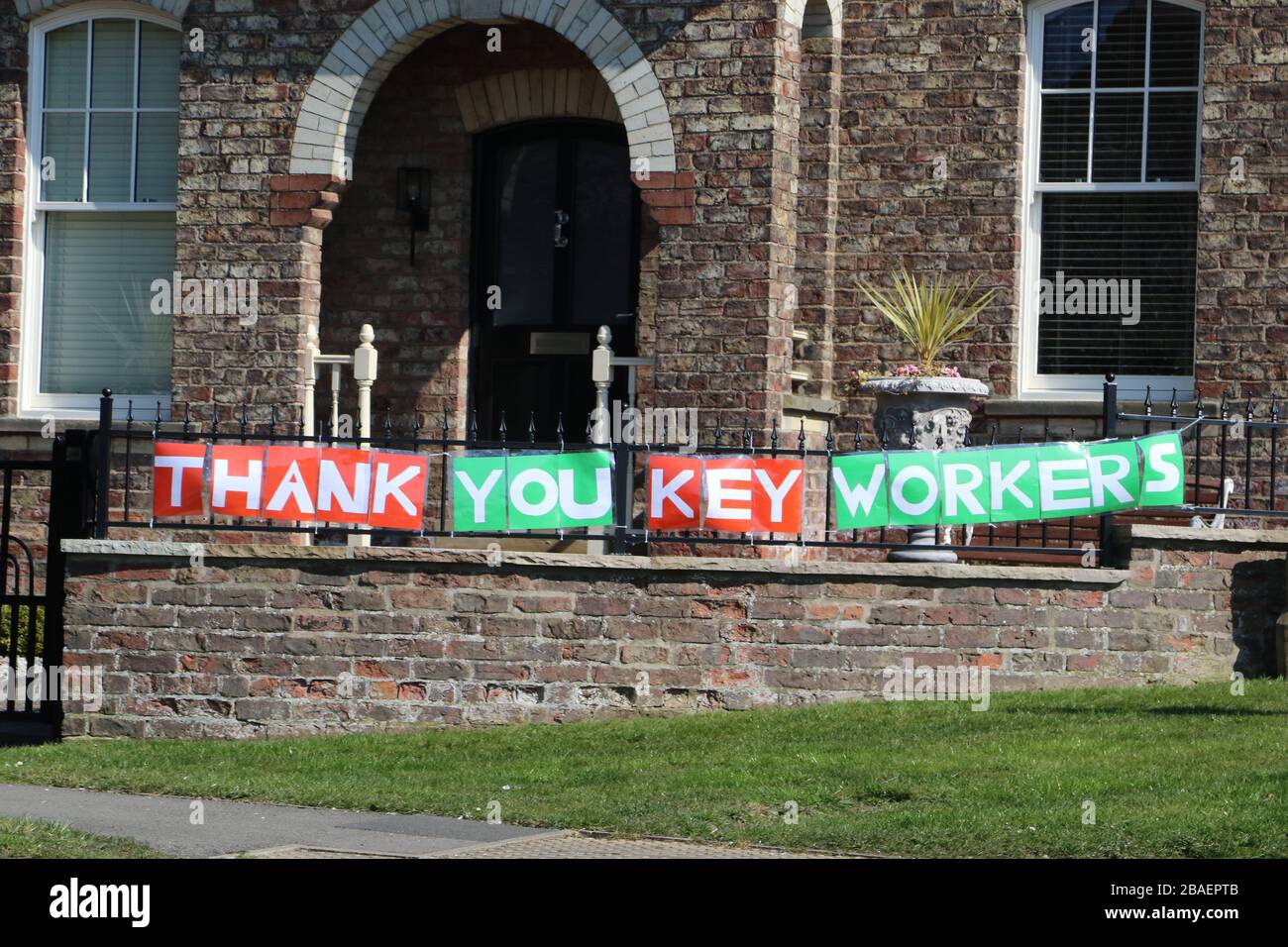 Thank you key workers sign hi-res stock photography and images - Alamy