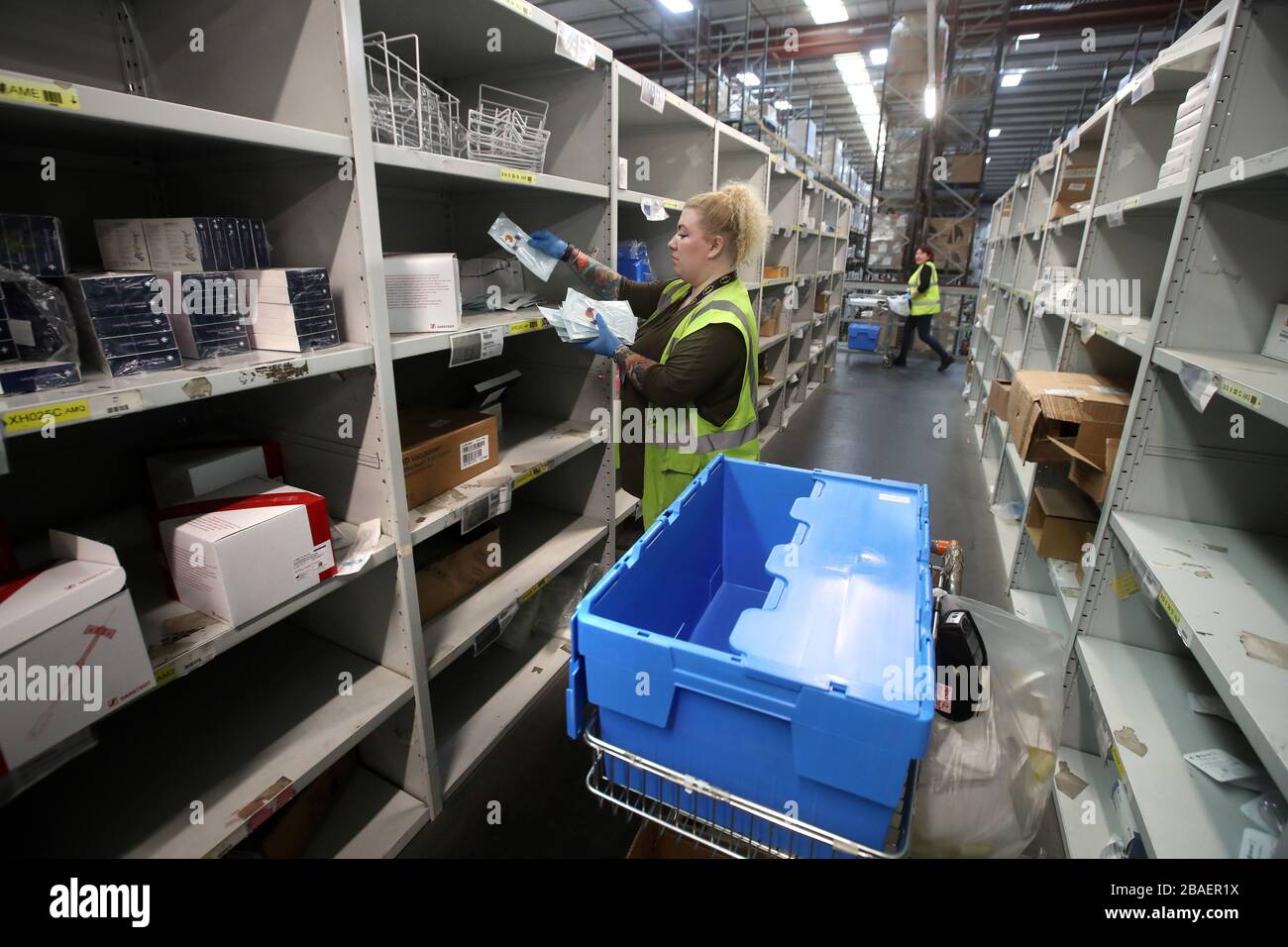 Amanda thornton gathers supplies nhs national procurement warehouse ...