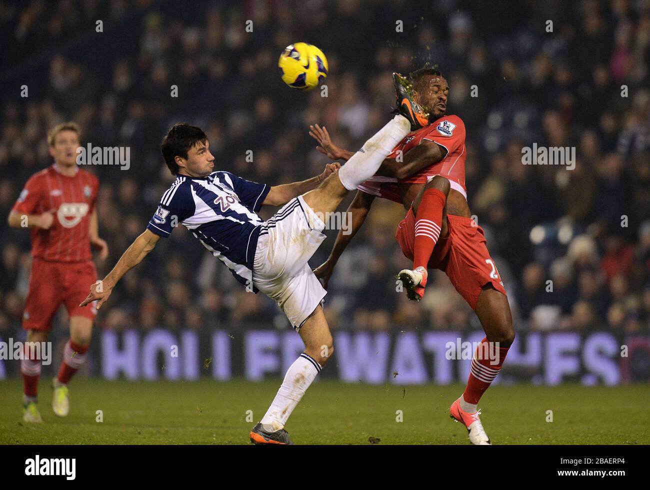 Southampton's Guly Do Prado (right) and West Bromwich Albion's Claudio ...