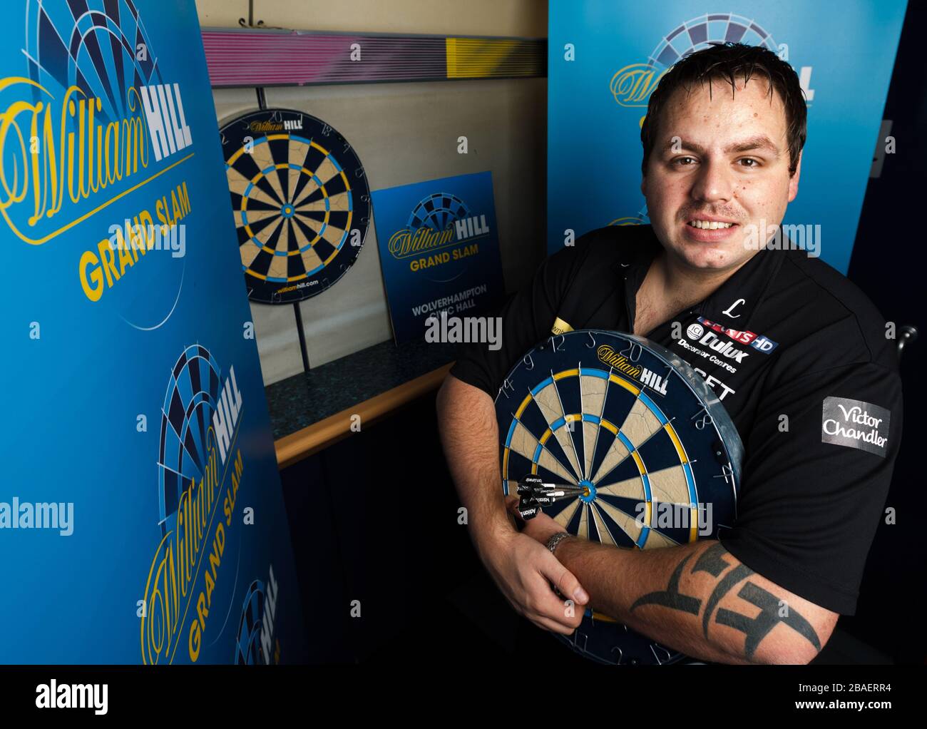 Adrian Lewis at the William Hill shop in Wolstanton Stock Photo - Alamy