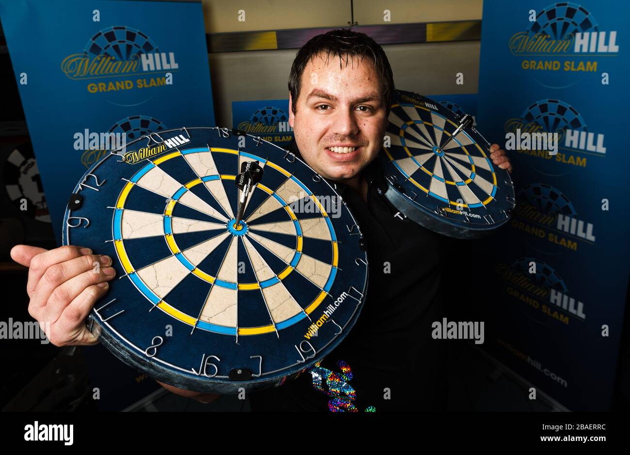 Adrian Lewis at the William Hill shop in Wolstanton Stock Photo - Alamy
