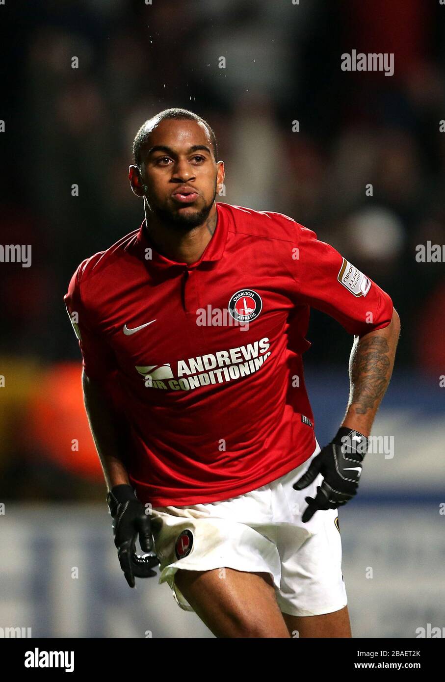 Charlton athletics danny haynes celebrates goal hi-res stock ...