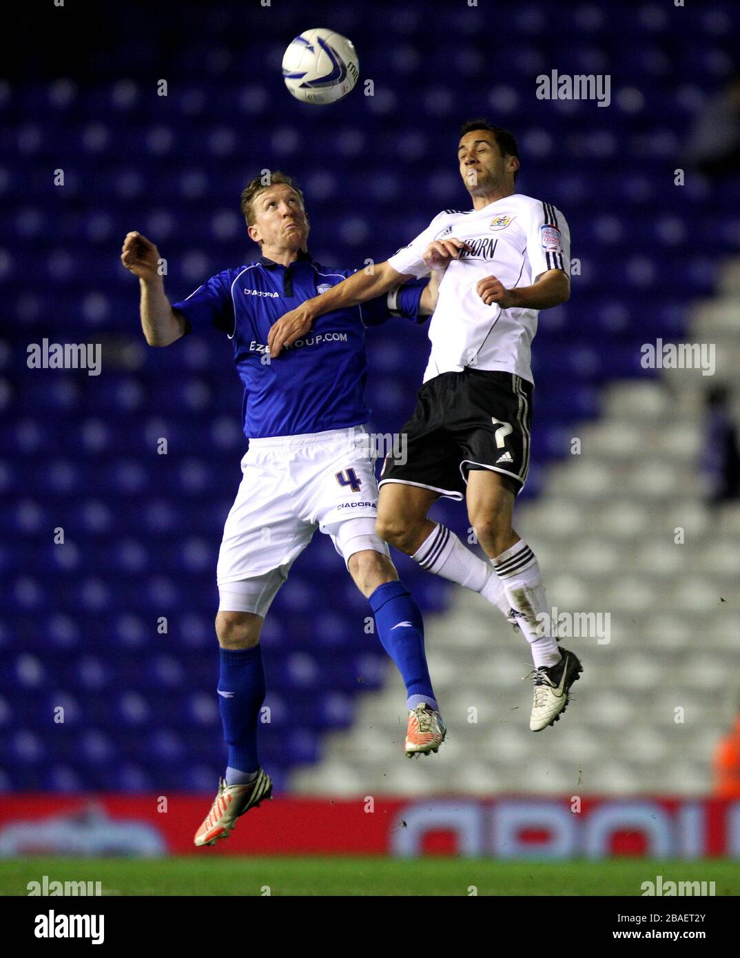 Birmingham City's Steven Caldwell and Bristol City's Sam Baldock Stock ...