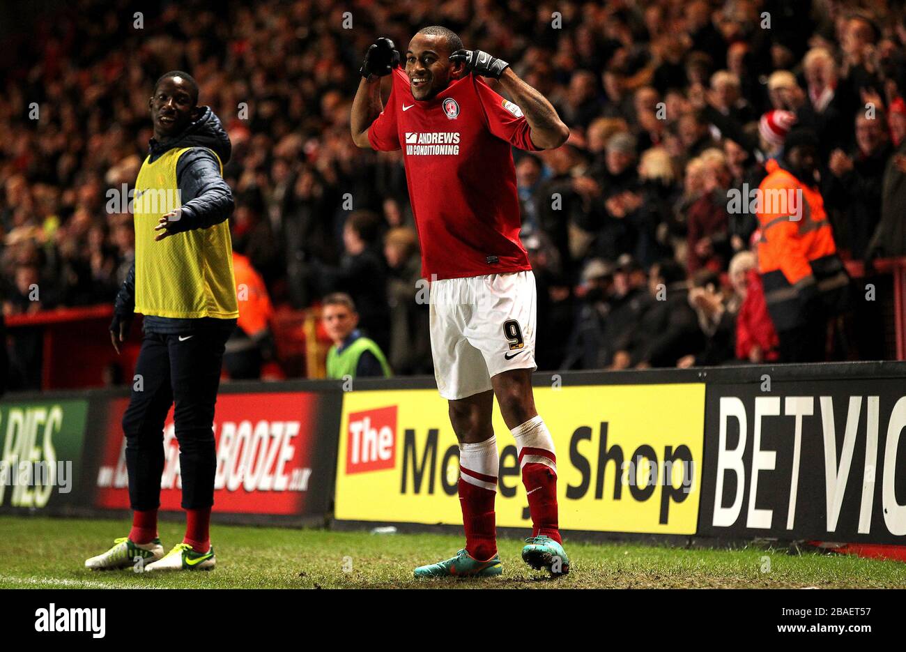 Charlton athletics danny haynes celebrates goal hi-res stock ...