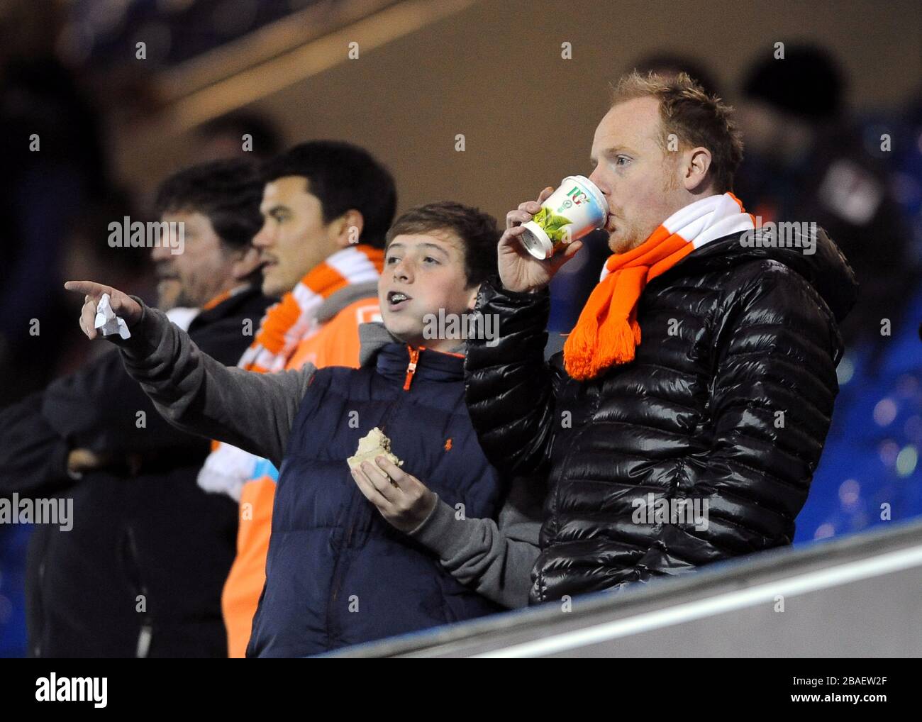 Blackpool fans in the stands hi-res stock photography and images - Alamy