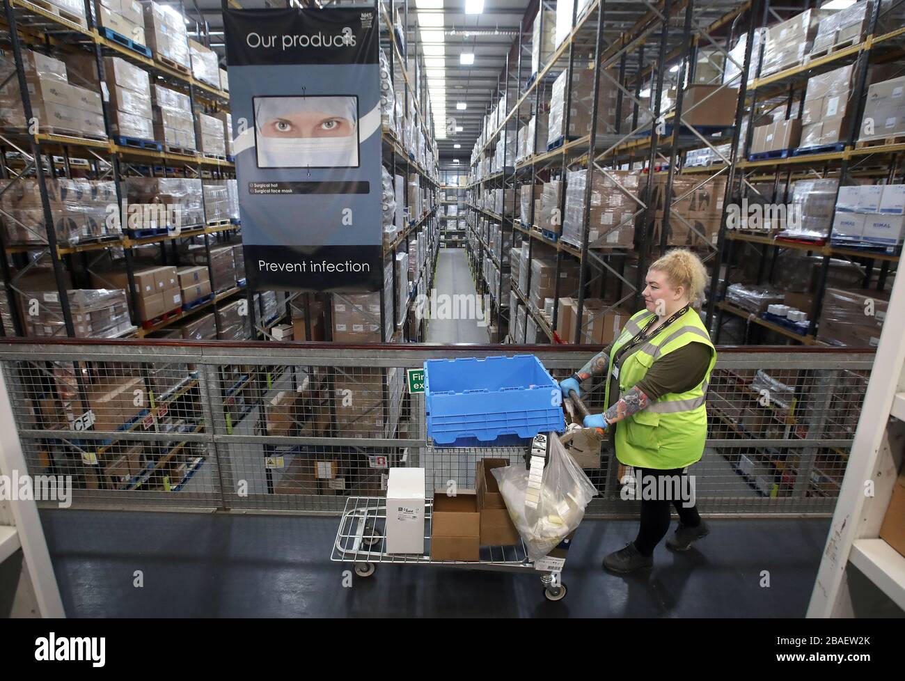 Amanda Thornton gathers supplies at the NHS' National Procurement ...